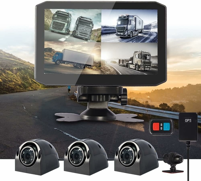 VSYSTO 4CH Camion DashCam.surveillez votre vehicule des 4 cotés