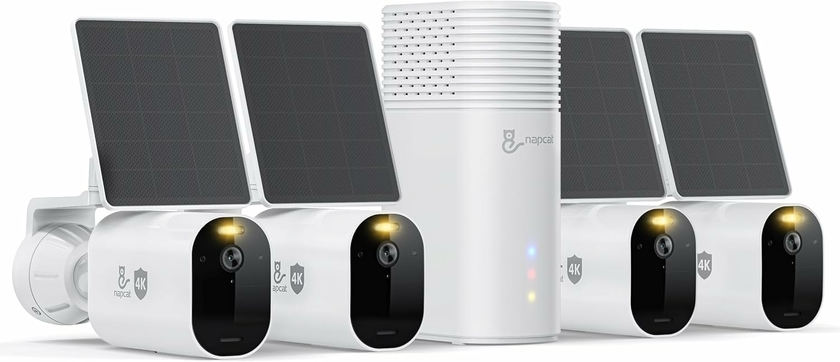 NAPCAT 4K Camera Surveillance WiFi Extérieure sans Fil, Home Hub