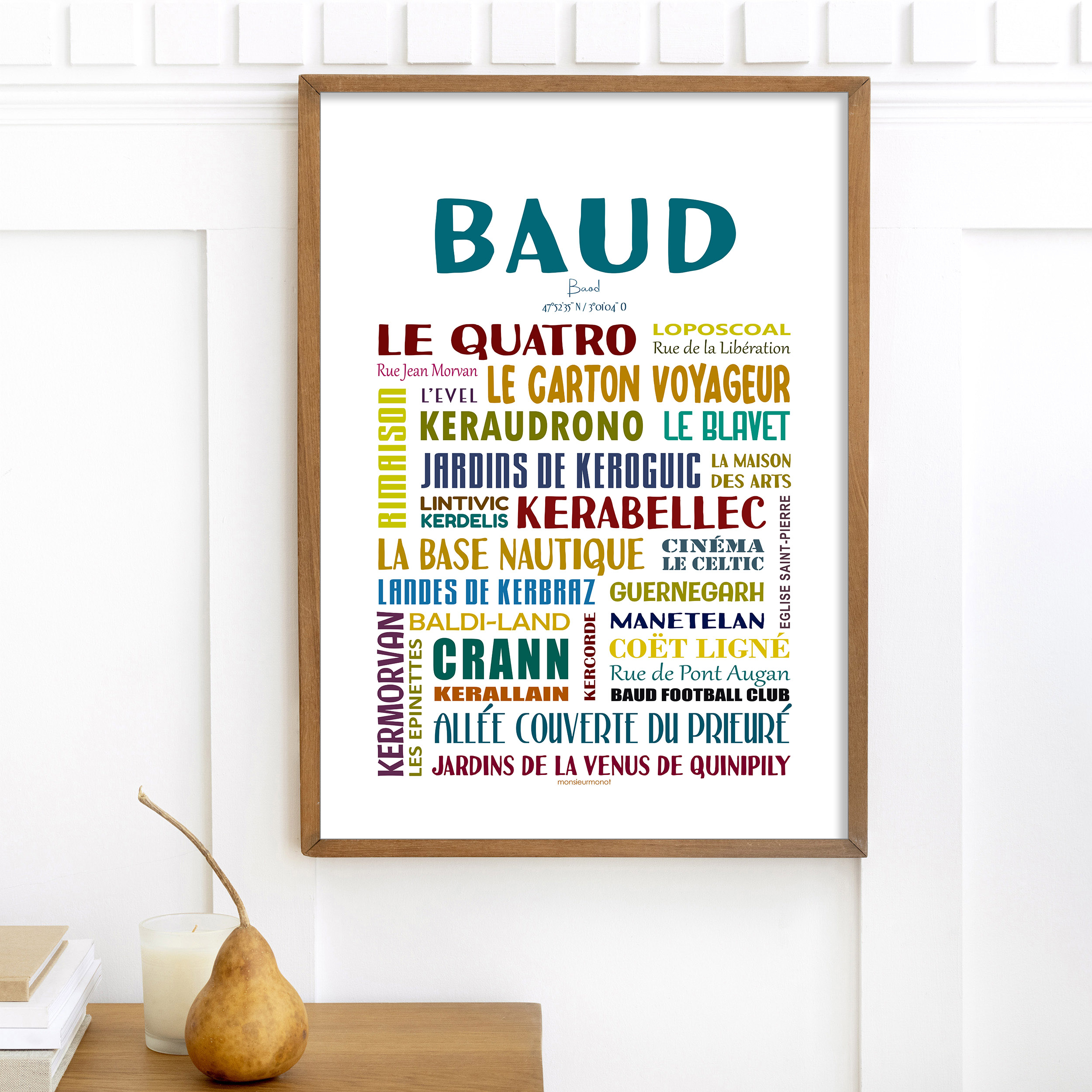 AFFICHE BAUD - LES QUARTIERS - TOUTES LES AFFICHES/AFFICHE MORBIHAN ...