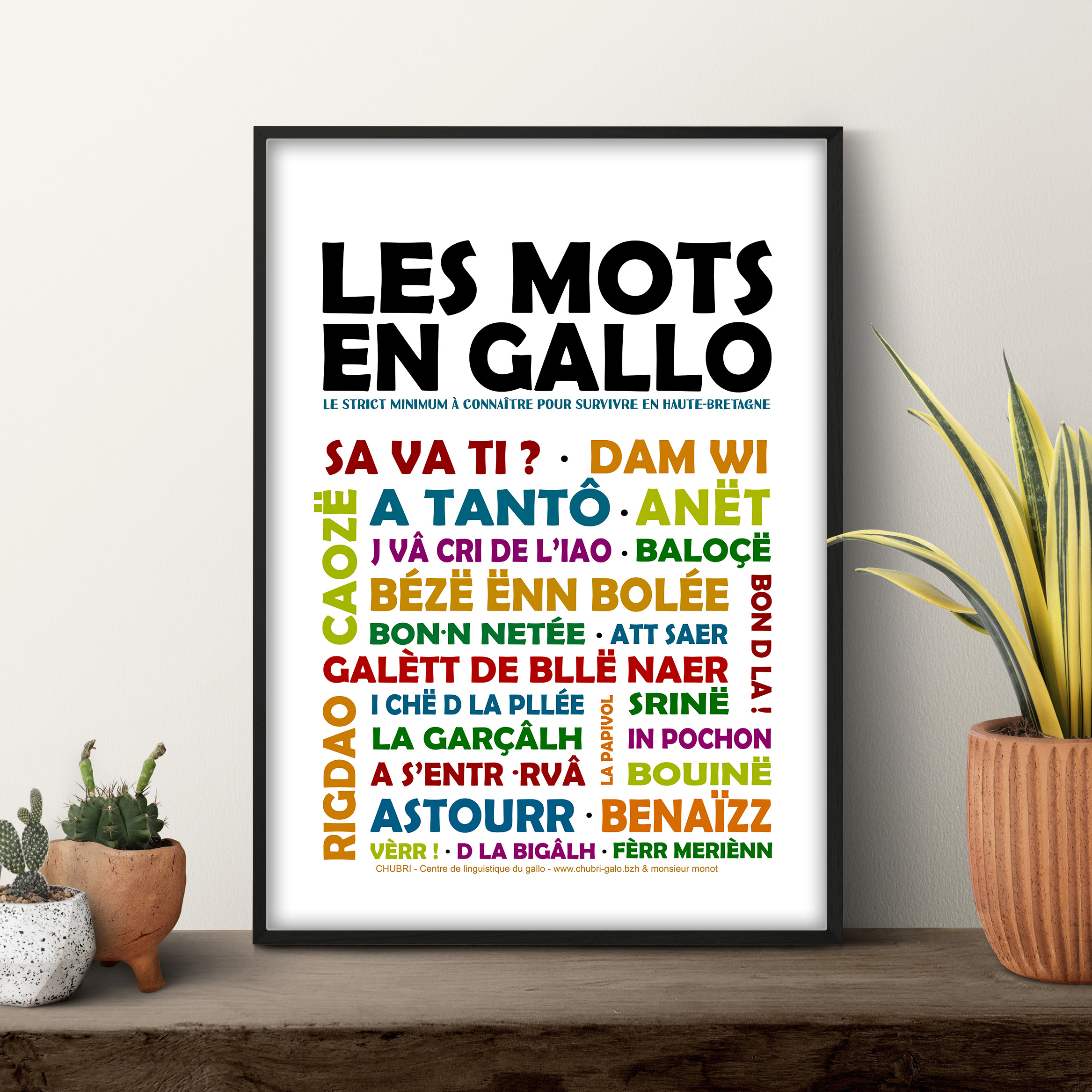 AFFICHE LES MOTS EN GALLO - Couleur - TOUTES LES AFFICHES/AFFICHES ...