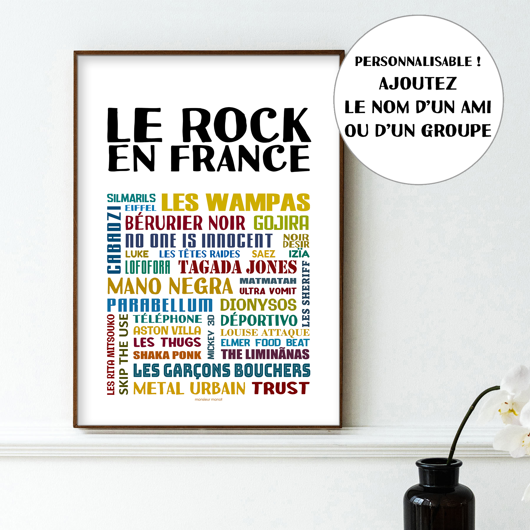 AFFICHE LE ROCK EN FRANCE - PERSONNALISABLE - TOUTES LES AFFICHES ...