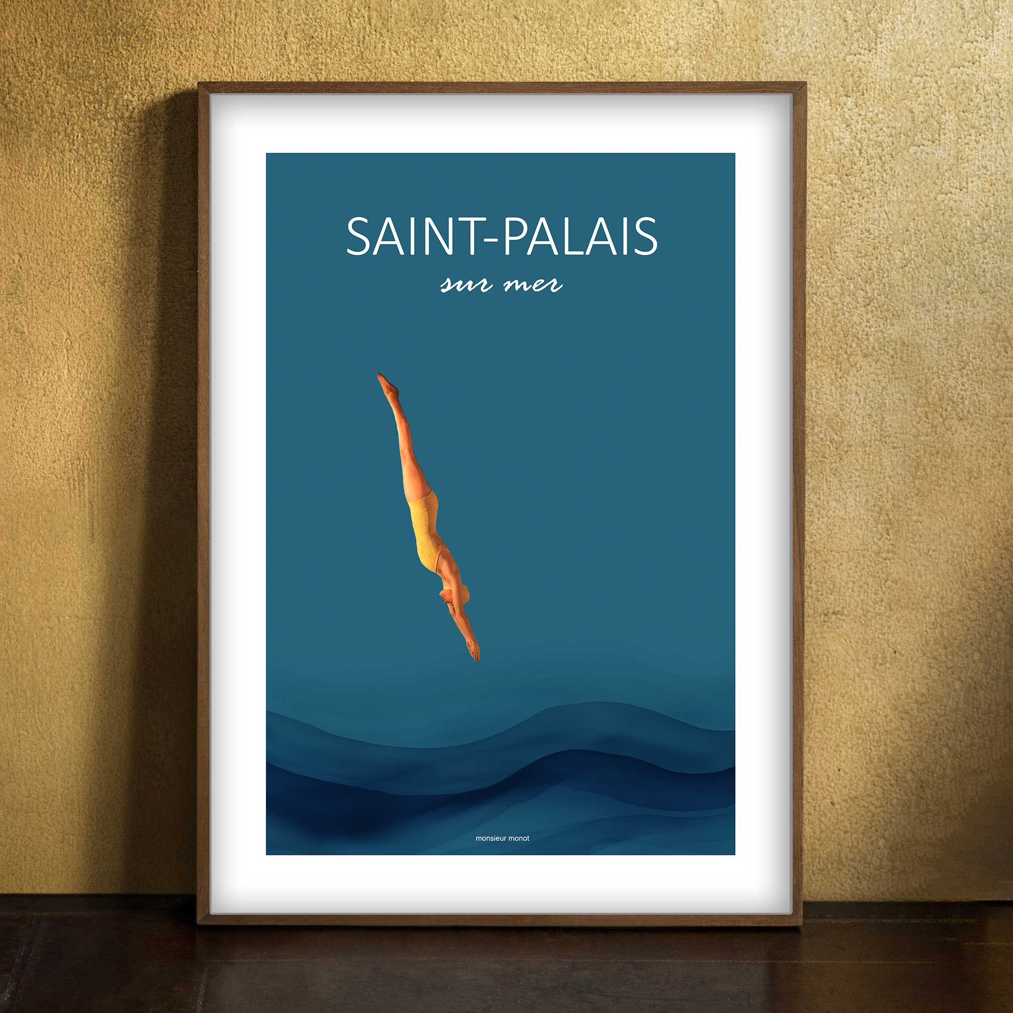 AFFICHE DE SAINT-PALAIS-SUR-MER - LA PLONGEUSE - TOUTES LES AFFICHES ...