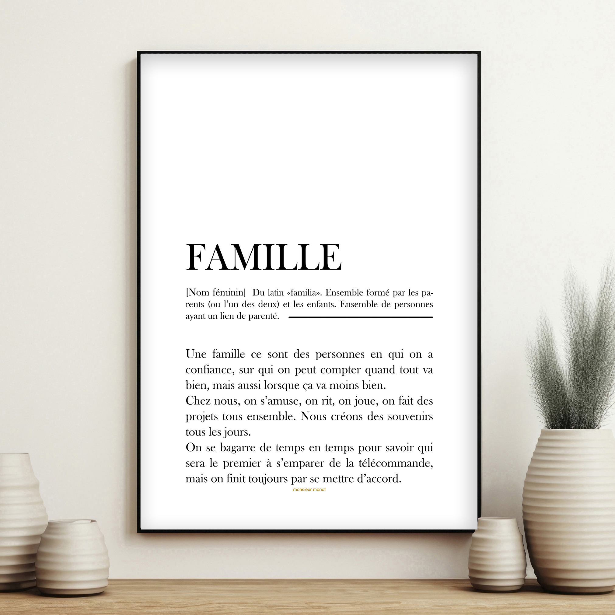 AFFICHE DEFINITION FAMILLE - TOUTES LES AFFICHES/AFFICHES FAMILLE ...