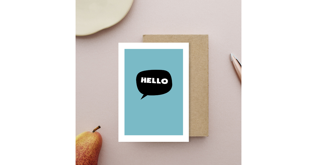 CARTE HELLO 1 - TOUTES LES AFFICHES/LES CARTES - monsieurmonot
