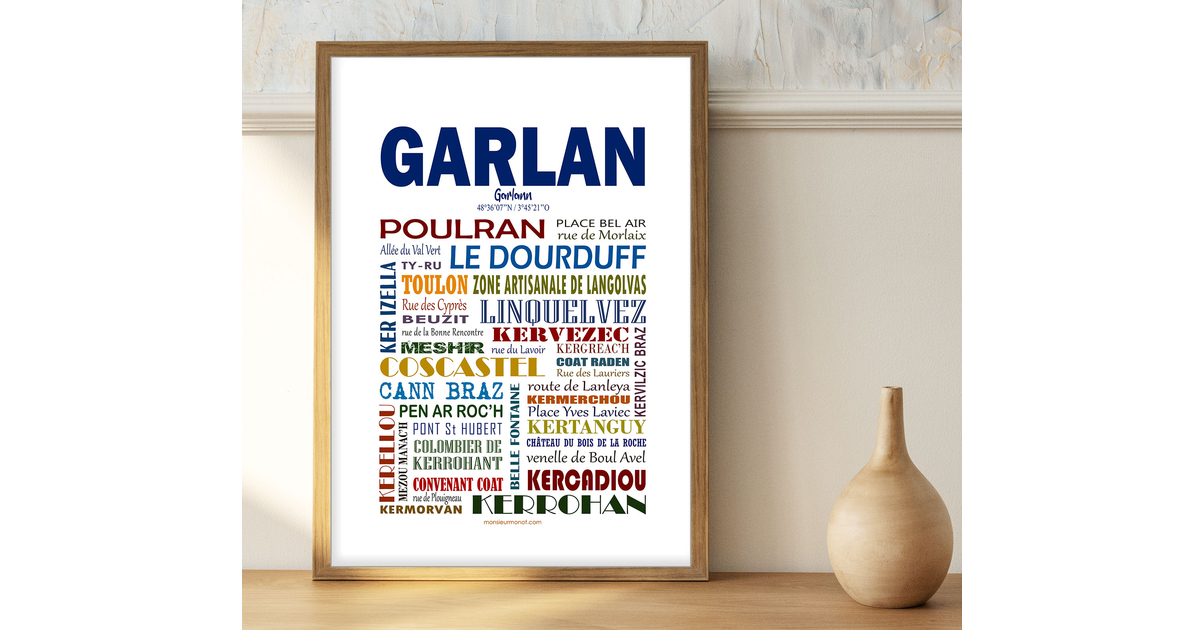 AFFICHE GARLAN - LES QUARTIERS - TOUTES LES AFFICHES/AFFICHES FINISTERE ...