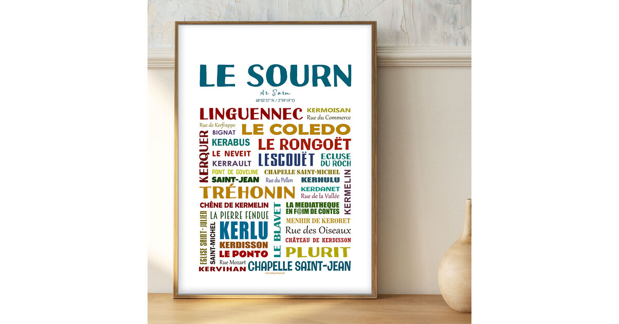 AFFICHE LE SOURN - LES QUARTIERS - TOUTES LES AFFICHES/AFFICHE MORBIHAN ...