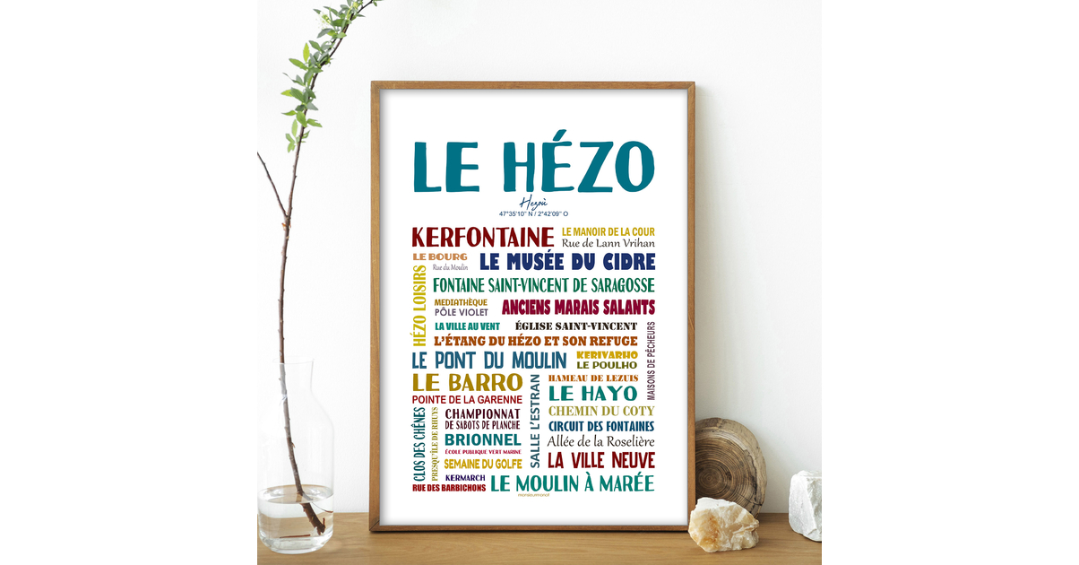 AFFICHE LE HEZO - LES QUARTIERS - TOUTES LES AFFICHES/AFFICHE MORBIHAN ...