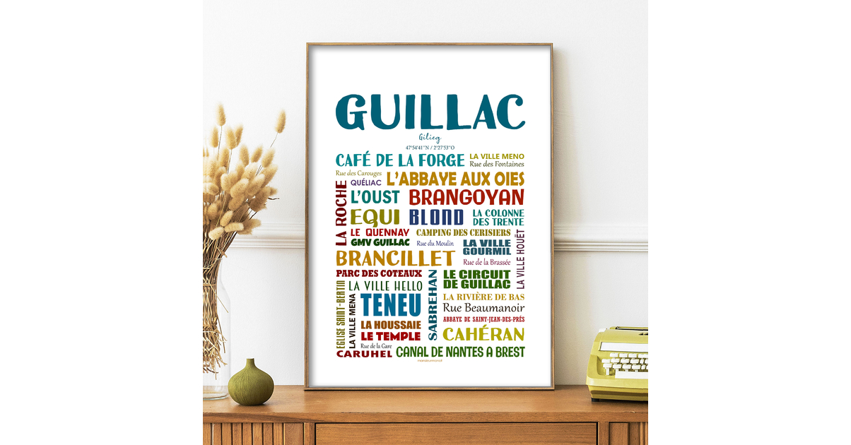AFFICHE GUILLAC - LES QUARTIERS - TOUTES LES AFFICHES/AFFICHE MORBIHAN ...