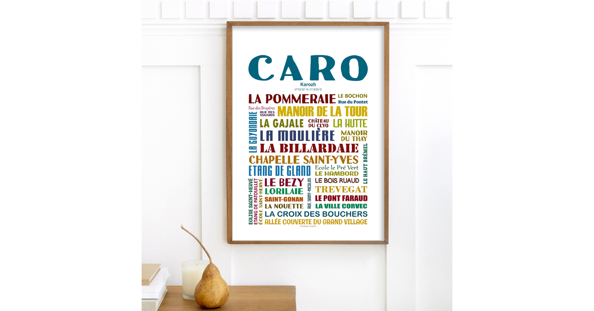 AFFICHE CARO - LES QUARTIERS - TOUTES LES AFFICHES/AFFICHE MORBIHAN ...
