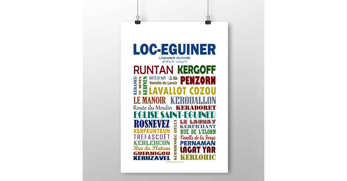 AFFICHE LOC-EGUINER - LES QUARTIERS - TOUTES LES AFFICHES/AFFICHES ...