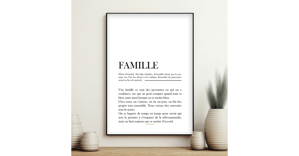 AFFICHE DEFINITION FAMILLE - TOUTES LES AFFICHES/AFFICHES FAMILLE ...