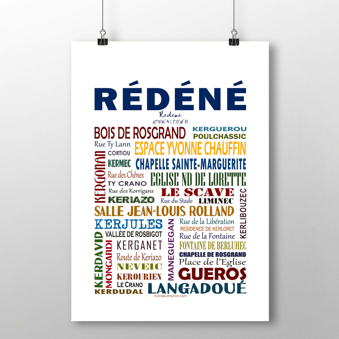 AFFICHE REDENE - LES QUARTIERS - TOUTES LES AFFICHES/AFFICHES FINISTERE ...