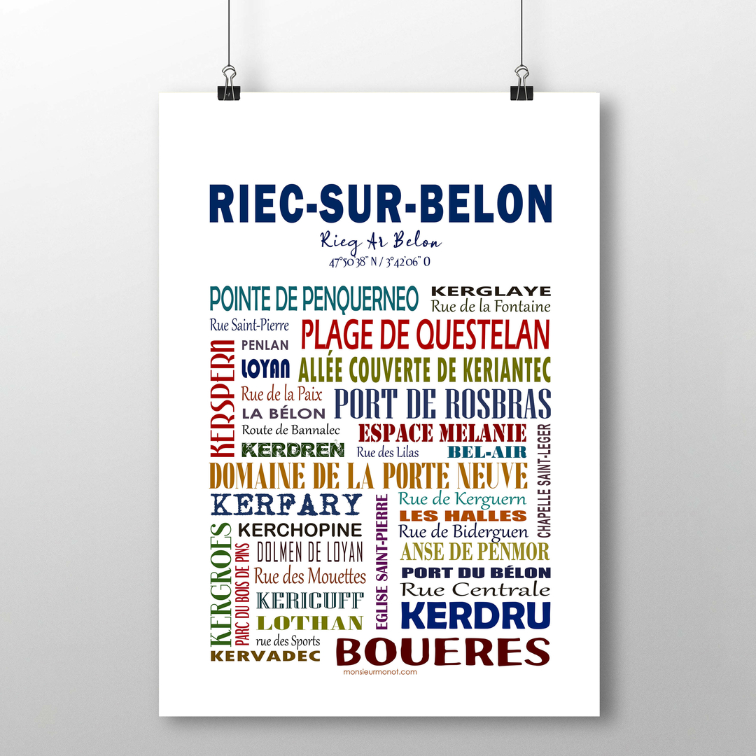 AFFICHE RIEC-SUR-BELON - LES QUARTIERS - TOUTES LES AFFICHES/AFFICHES ...