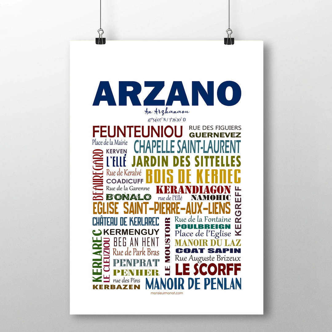 AFFICHE ARZANO LES QUARTIERS - TOUTES LES AFFICHES/AFFICHES FINISTERE ...