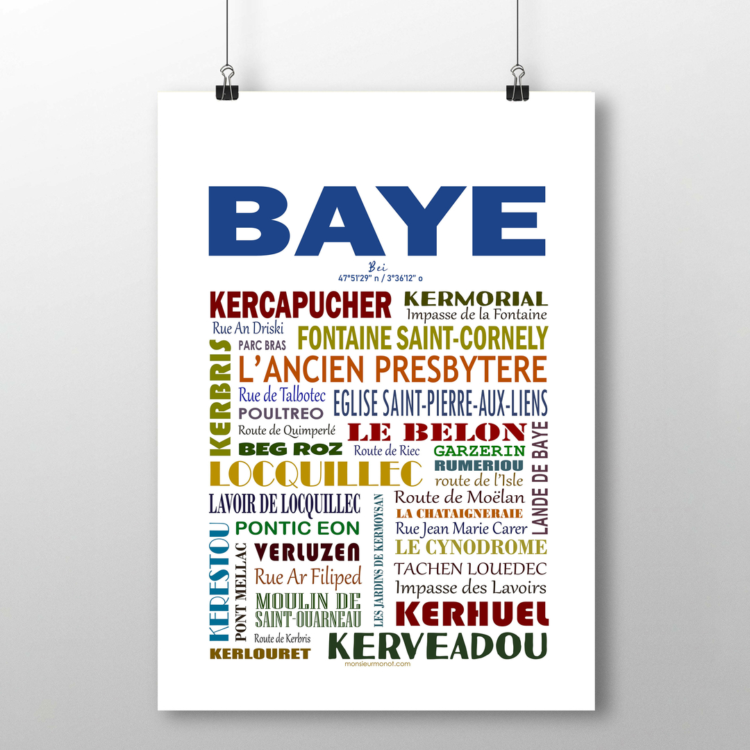 AFFICHE BAYE - LES QUARTIERS - TOUTES LES AFFICHES/AFFICHES FINISTERE ...