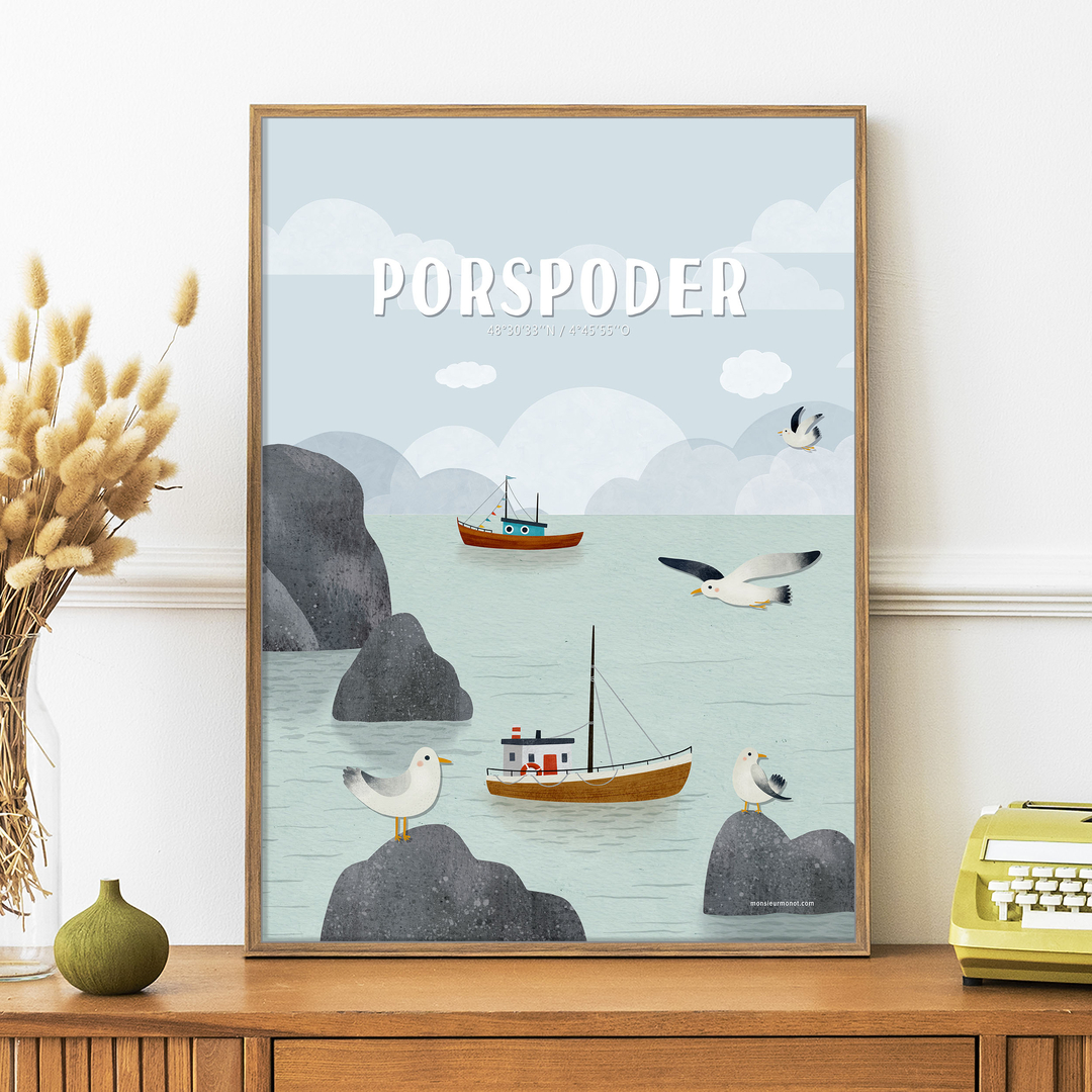 AFFICHE PORSPODER - BORD DE MER - TOUTES LES AFFICHES/AFFICHES ...