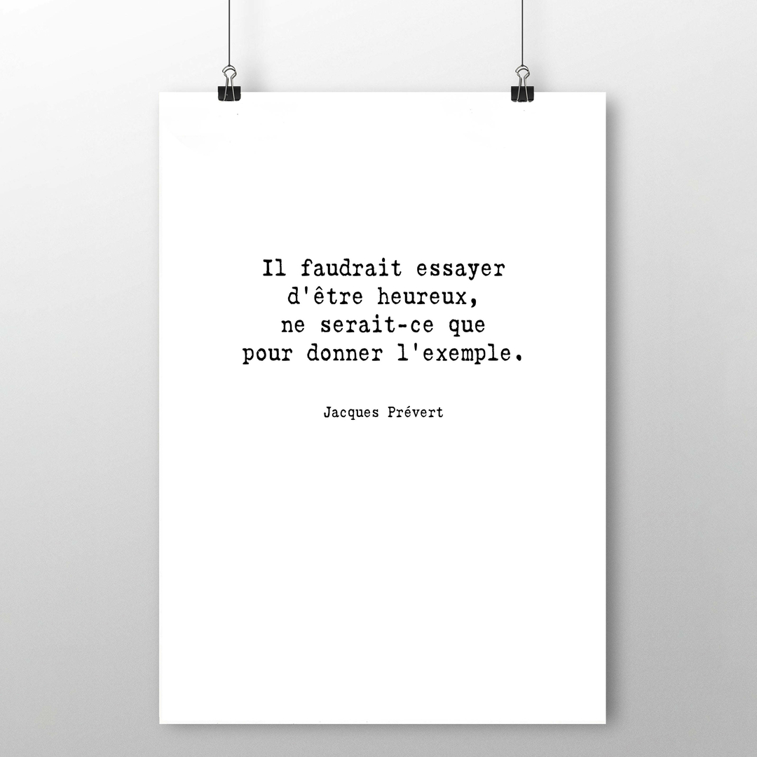 AFFICHE CITATION 1 - JACQUES PREVERT - TOUTES LES AFFICHES/AFFICHES ...