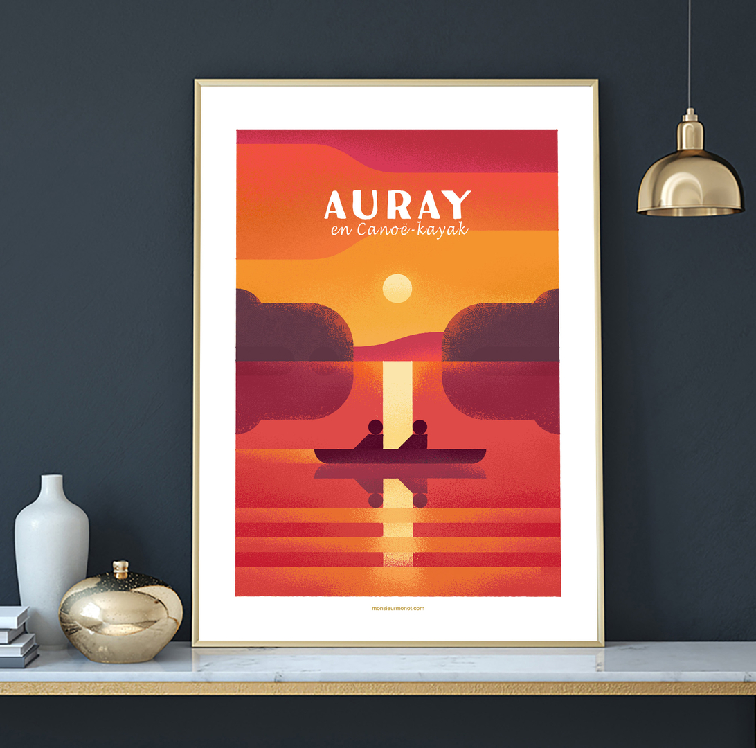 AFFICHE AURAY - CANOE KAYAK - TOUTES LES AFFICHES/AFFICHE MORBIHAN ...