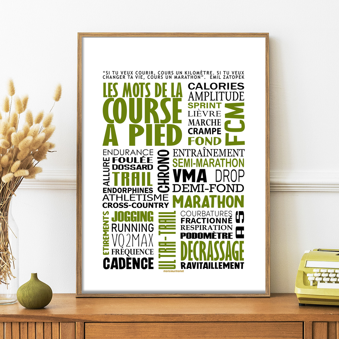 AFFICHE LA COURSE A PIED - PERSONNALISABLE - TOUTES LES AFFICHES ...