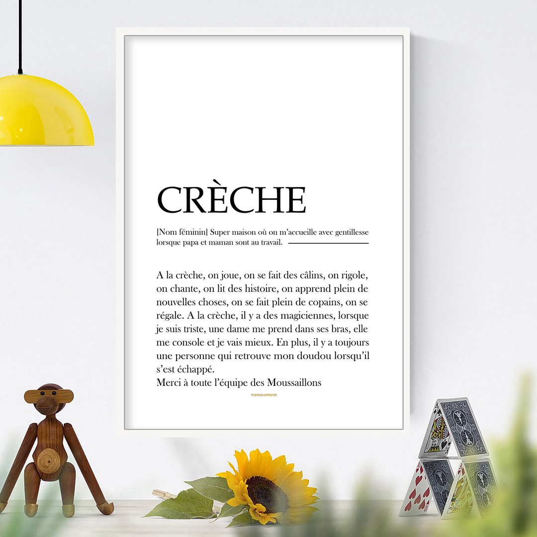 AFFICHE CRECHE - TOUTES LES AFFICHES/AFFICHES FAMILLE - monsieurmonot