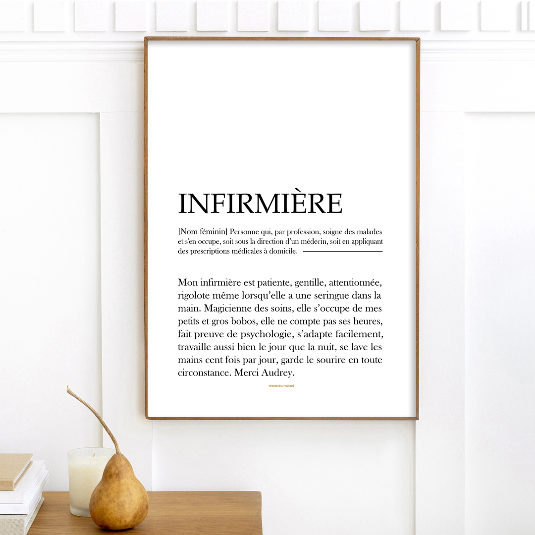AFFICHE INFIRMIERE - TOUTES LES AFFICHES/AFFICHES FAMILLE - monsieurmonot