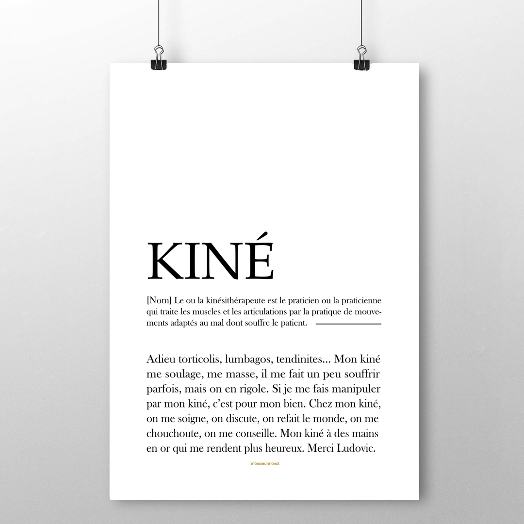 AFFICHE KINE - VERSION HOMME - TOUTES LES AFFICHES/AFFICHES FAMILLE ...