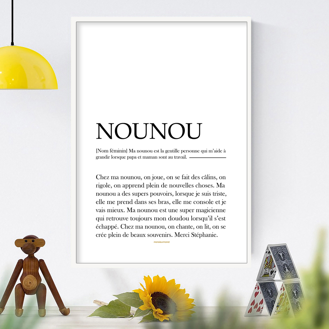 AFFICHE NOUNOU - TOUTES LES AFFICHES/AFFICHES FAMILLE - monsieurmonot