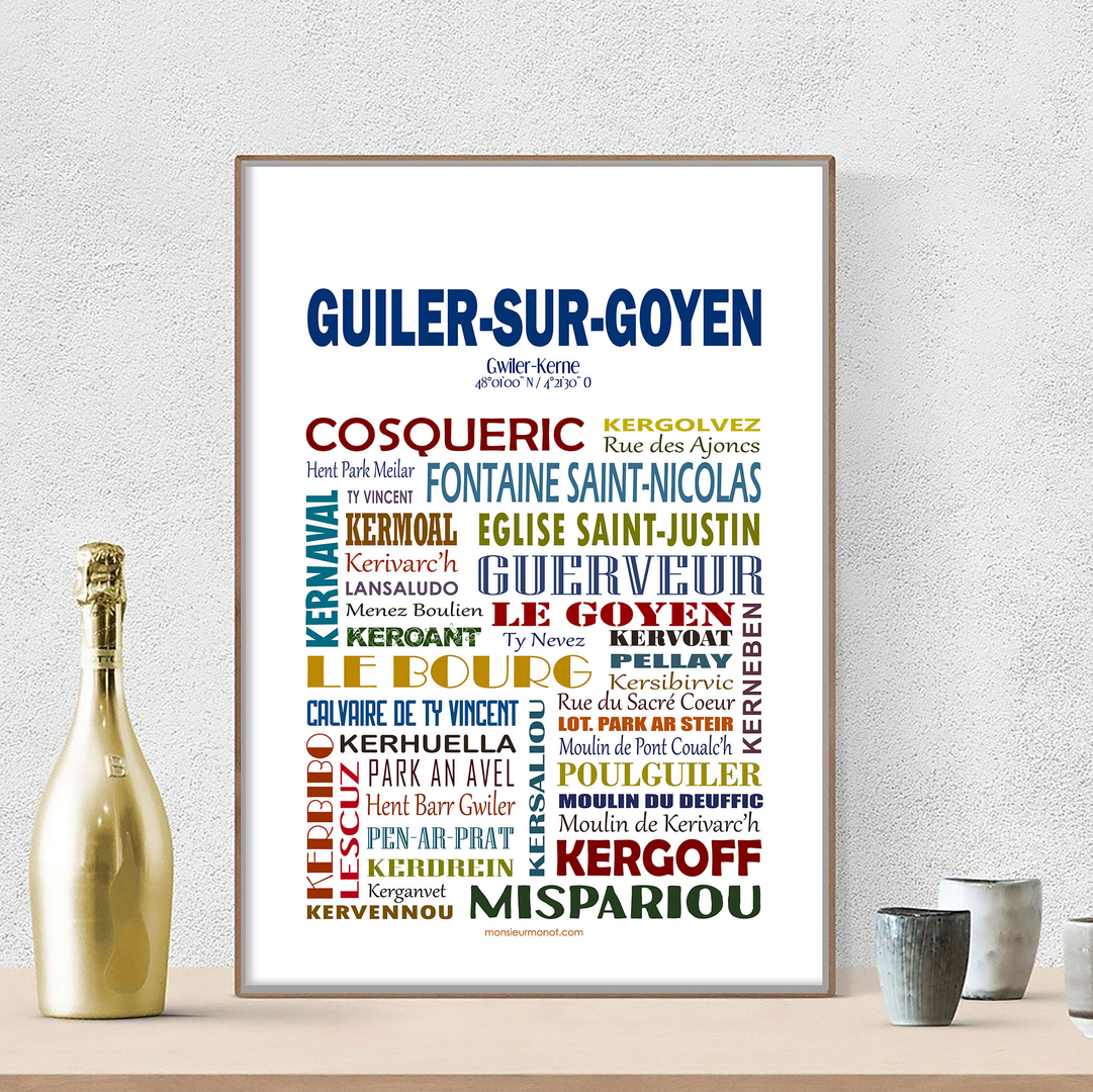 AFFICHE GUILER-SUR-GOYEN - LES QUARTIERS - TOUTES LES AFFICHES/AFFICHES ...