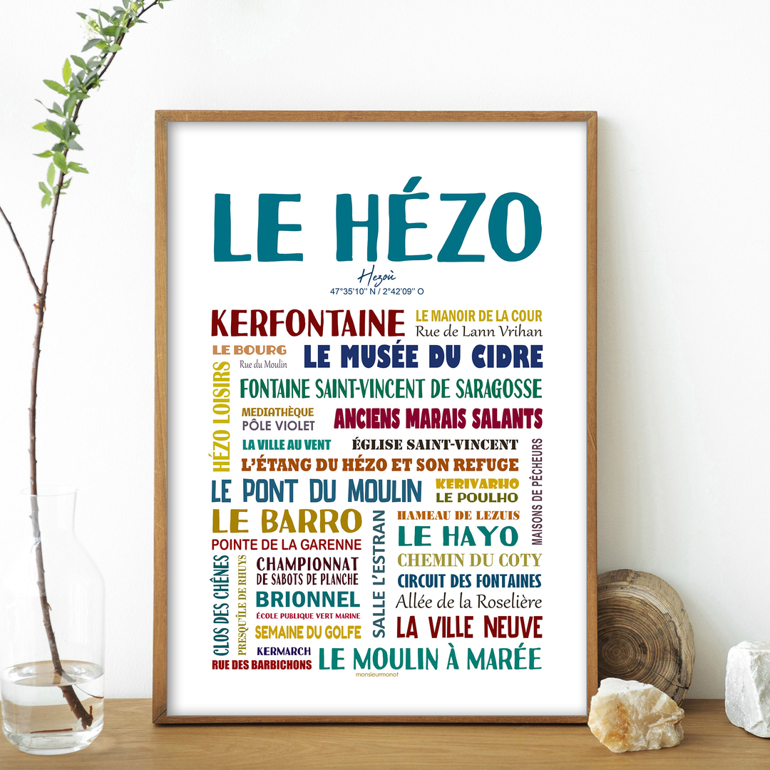 AFFICHE LE HEZO - LES QUARTIERS - TOUTES LES AFFICHES/AFFICHE MORBIHAN ...