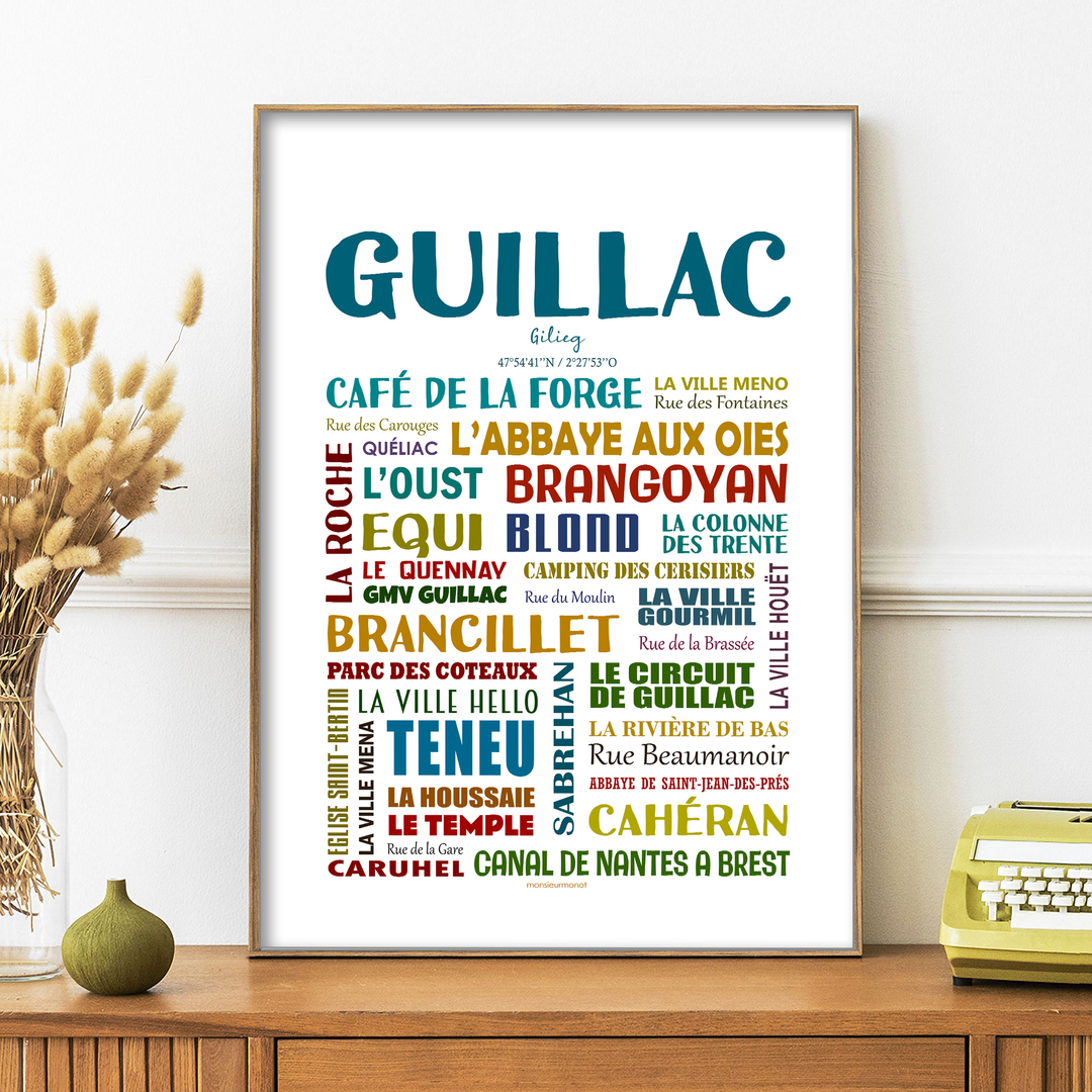 AFFICHE GUILLAC - LES QUARTIERS - TOUTES LES AFFICHES/AFFICHE MORBIHAN ...