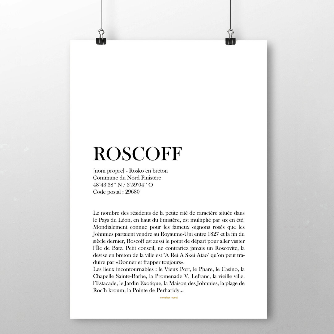 ROSCOFF - DEFINITION - TOUTES LES AFFICHES/AFFICHES FINISTERE ...