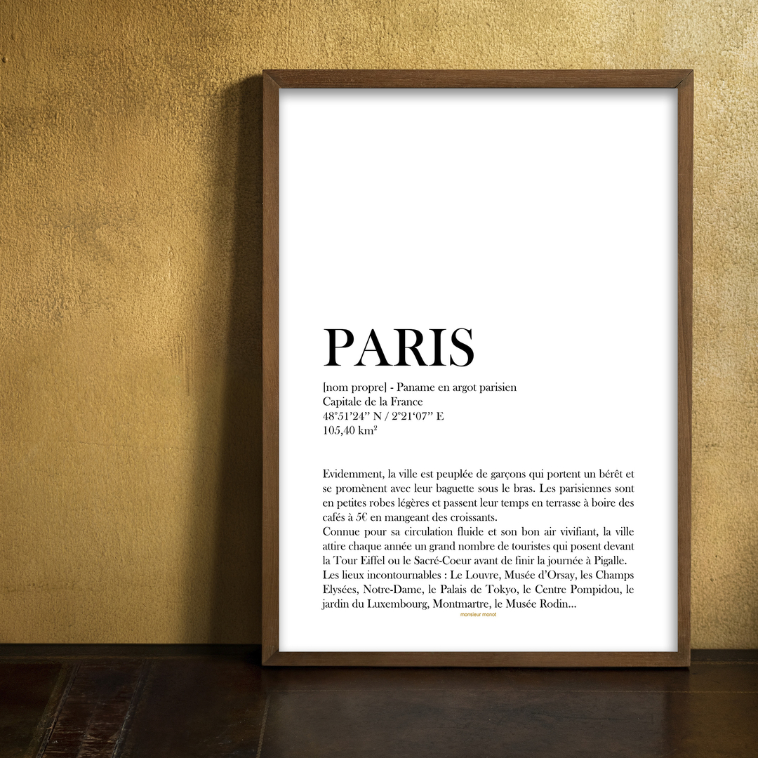 PARIS - LA DEFINITION - TOUTES LES AFFICHES/AFFICHES PARIS - ÎLE DE ...