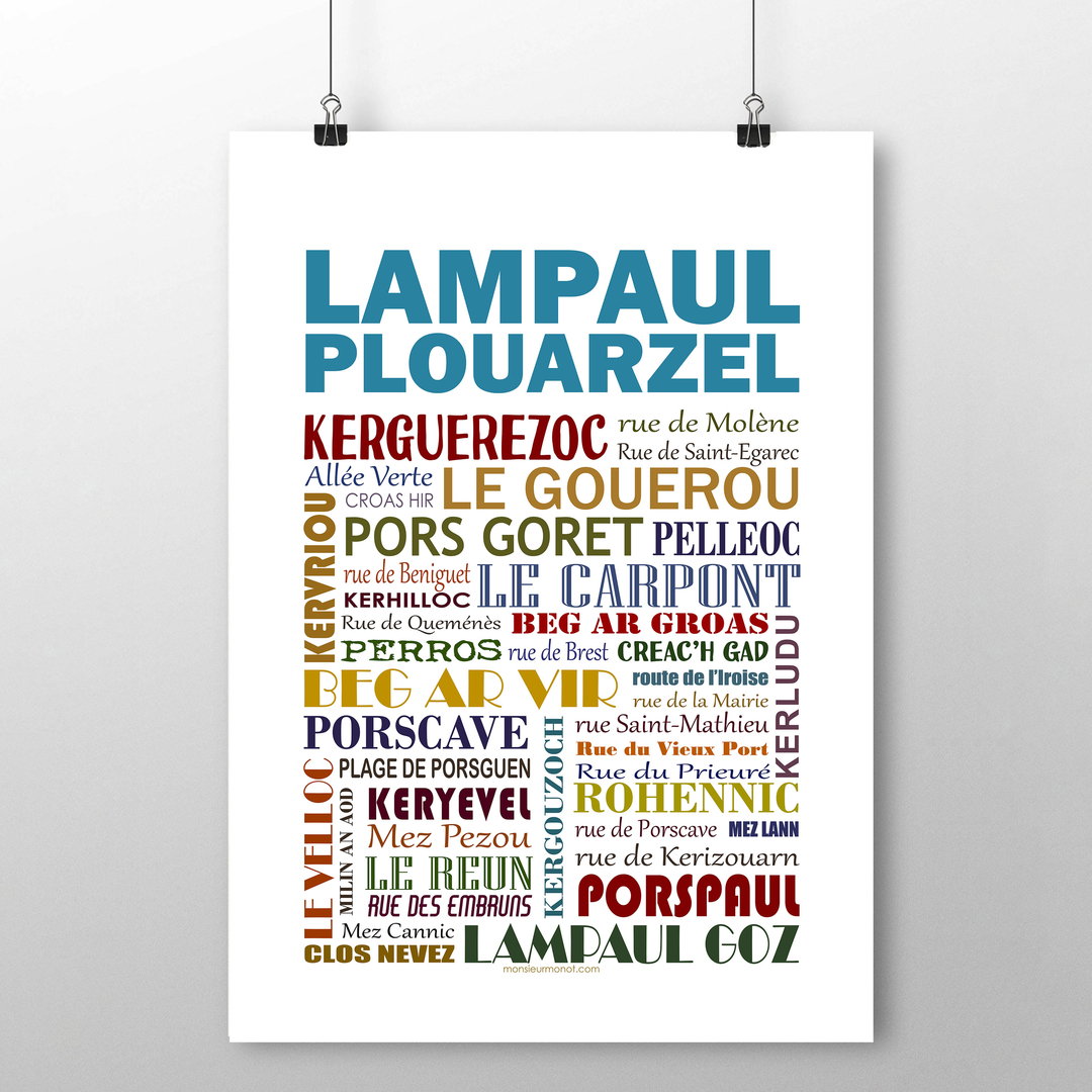 AFFICHE LAMPAUL-PLOUARZEL - LES QUARTIERS - TOUTES LES AFFICHES ...