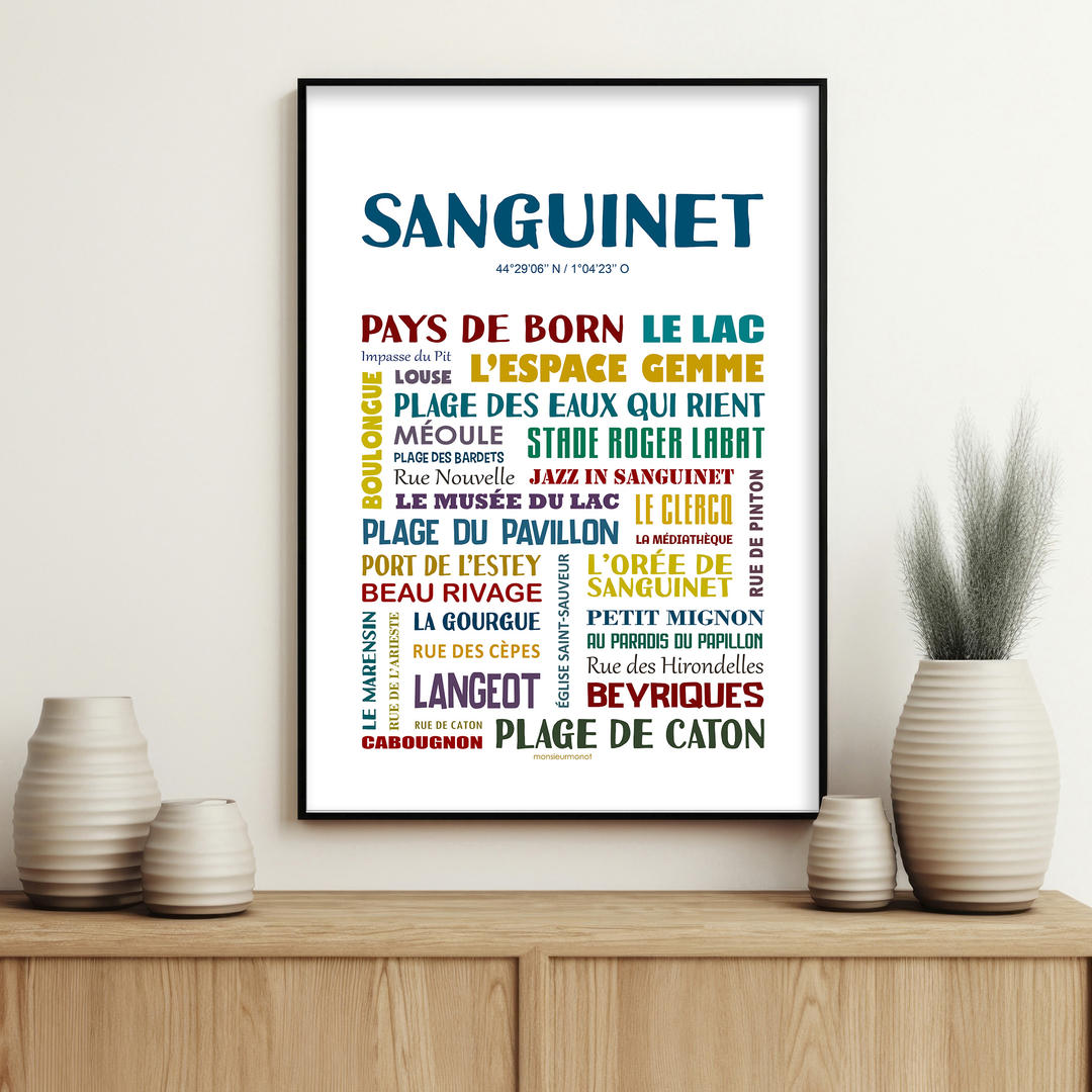 AFFICHE DE SANGUINET - TOUTES LES AFFICHES/AFFICHES LANDES, PAYS BASQUE ...