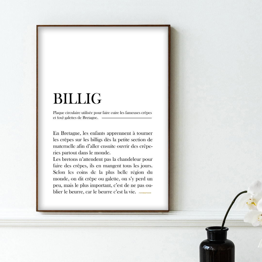 AFFICHE BILLIG - TOUTES LES AFFICHES/AFFICHES BRETAGNE - monsieurmonot