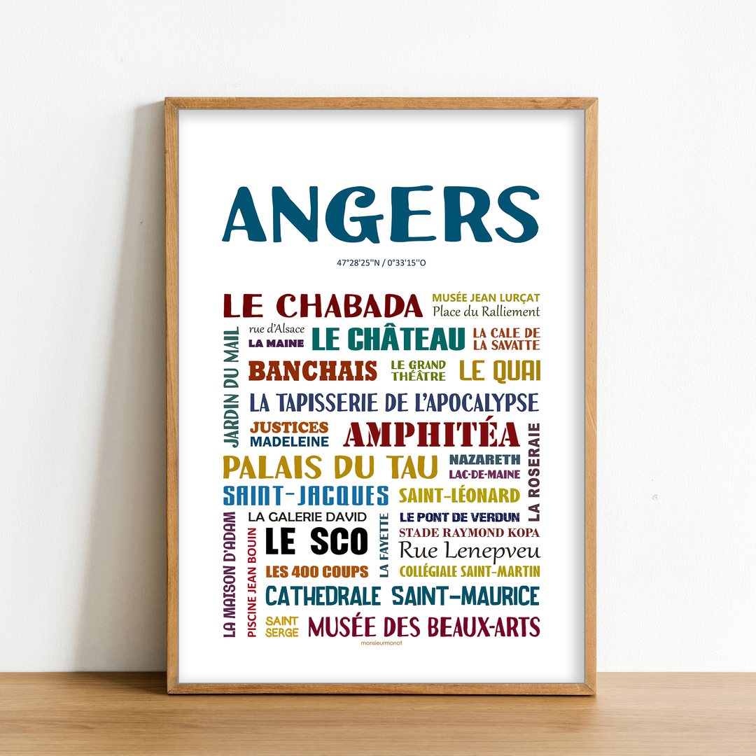 AFFICHE DE ANGERS - LES QUARTIERS - TOUTES LES AFFICHES/AFFICHES PAYS ...