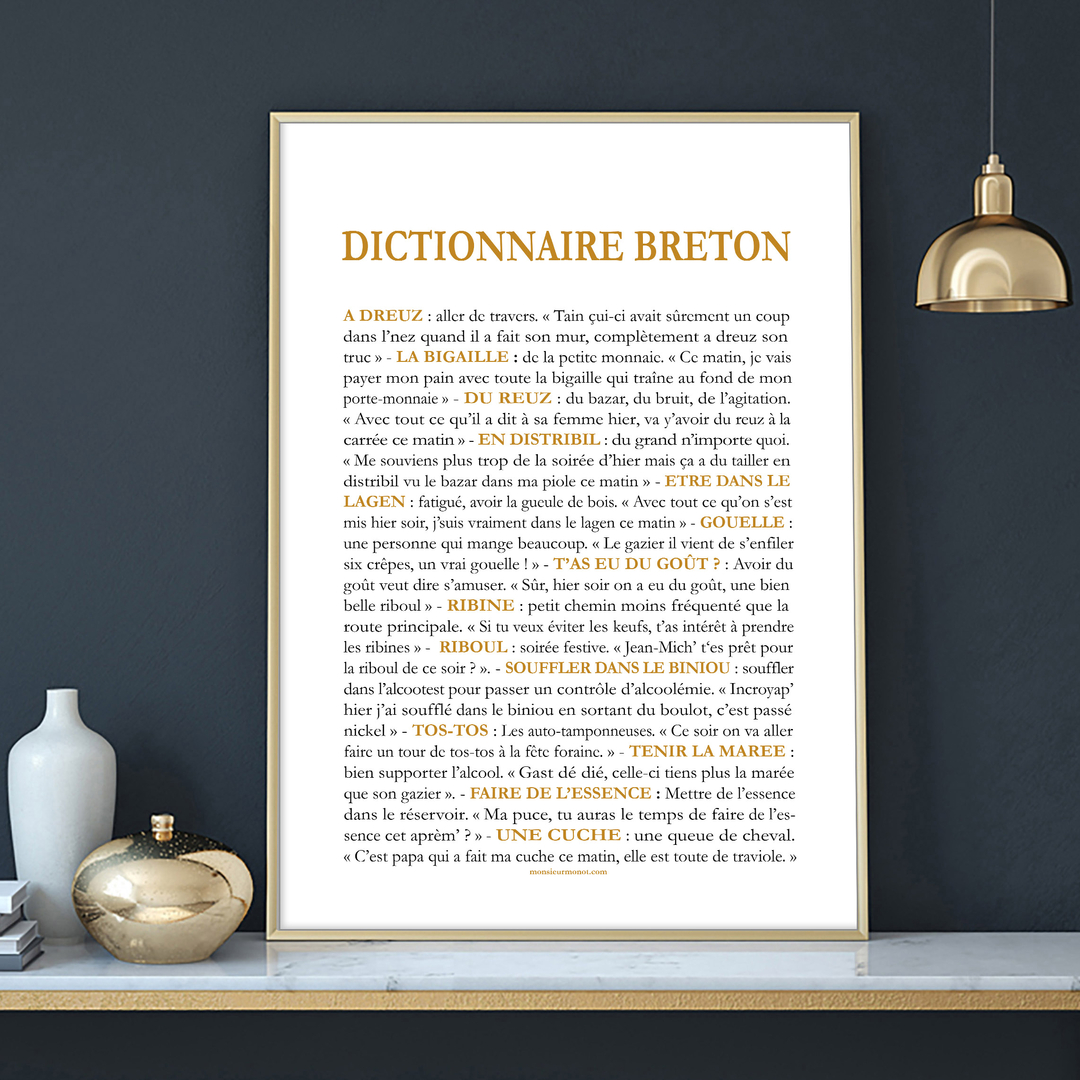 AFFICHE LE DICTIONNAIRE BRETON - TOUTES LES AFFICHES/AFFICHES BRETAGNE ...