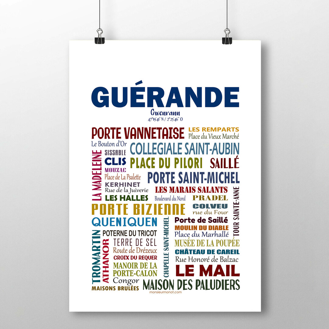 AFFICHE GUERANDE - LES QUARTIERS - TOUTES LES AFFICHES/AFFICHES LOIRE ...