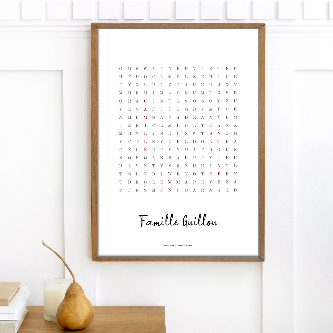 AFFICHE FAMILLE MOTS CROISES - TOUTES LES AFFICHES/AFFICHES FAMILLE ...