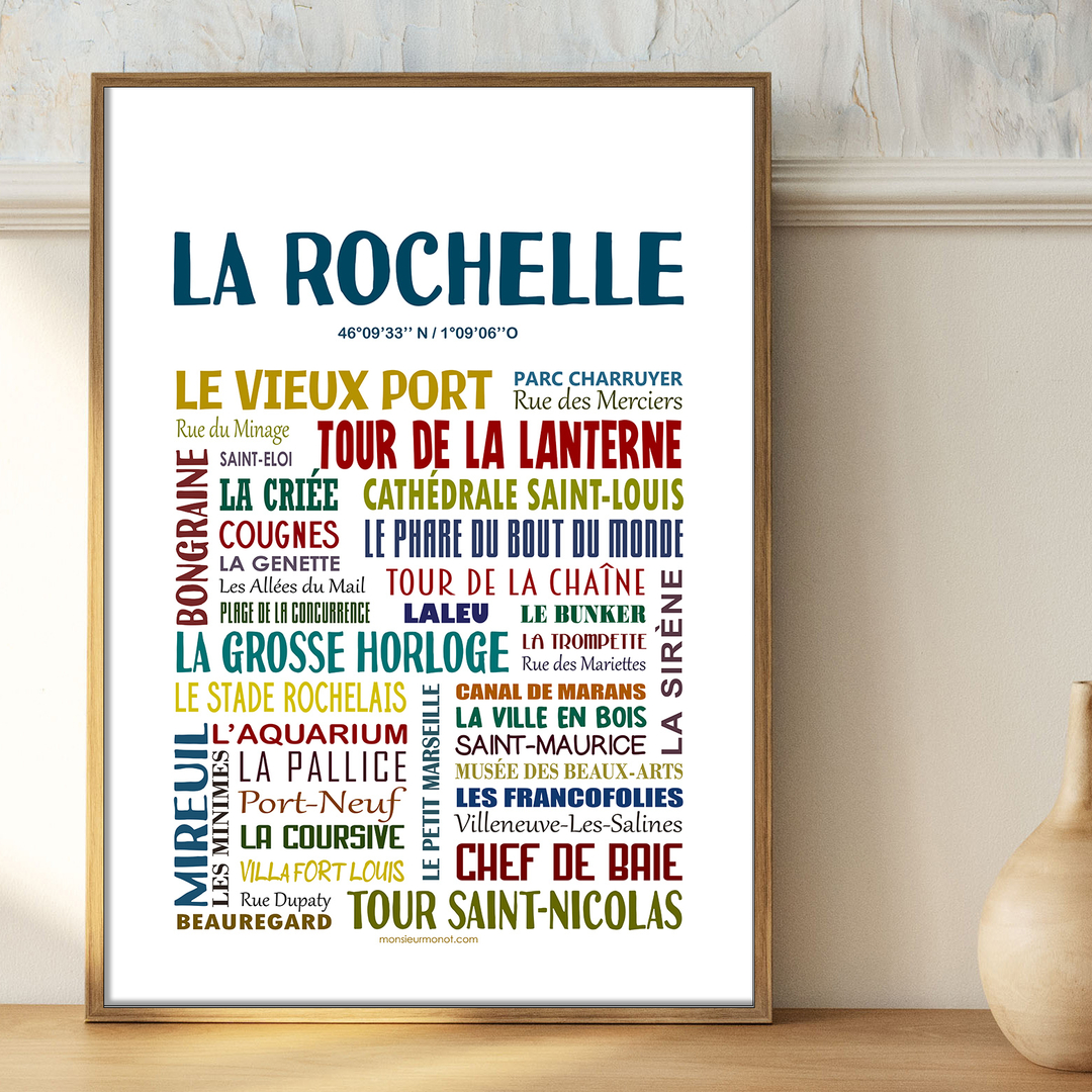 AFFICHE LA ROCHELLE - LES QUARTIERS - TOUTES LES AFFICHES/AFFICHES ...
