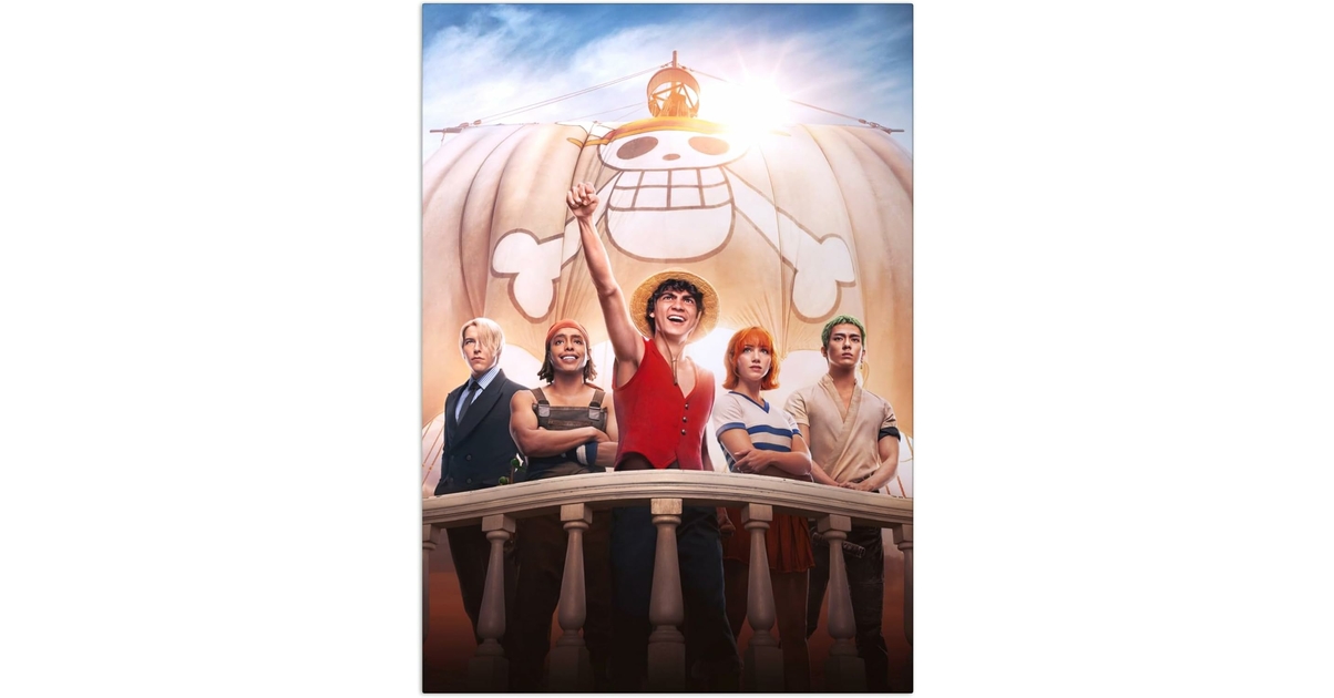 Poster Métal Displate One Piece Fixation Magnétique h67,5cm l 48cm