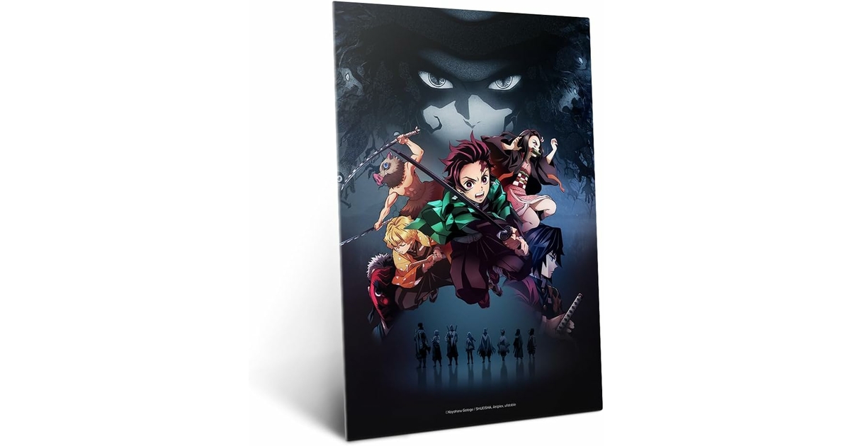 Poster Affiche Displate Métal Demon Slayer Anime 32cm x 45cm