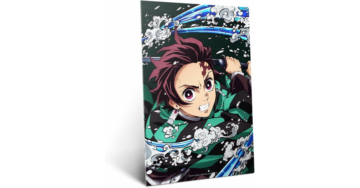 Poster Affiche Displate Métallique Demon Slayer Tanjiro Kamado