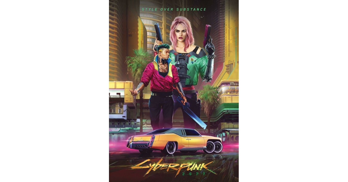 Displate Poster Métal Magnétique Cyberpunk 2077 Kitsch