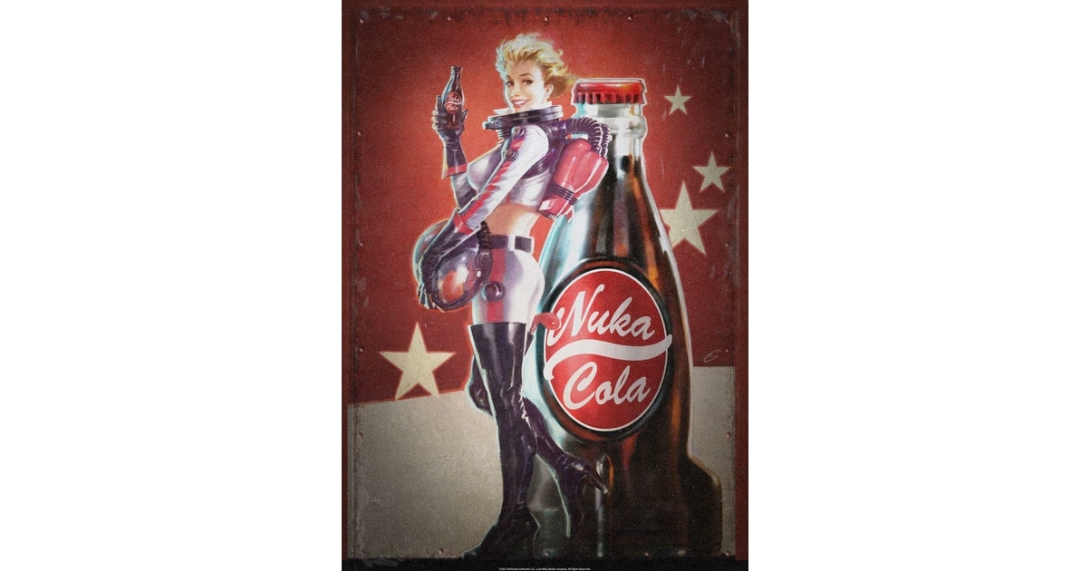 Displate Poster en Métal Monté sur Aimant Fallout Nuka-Girl