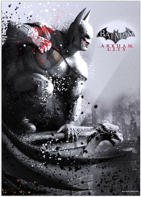 Poster en Métal Displate Magnétique DC Comics Arkham Asylum Batman