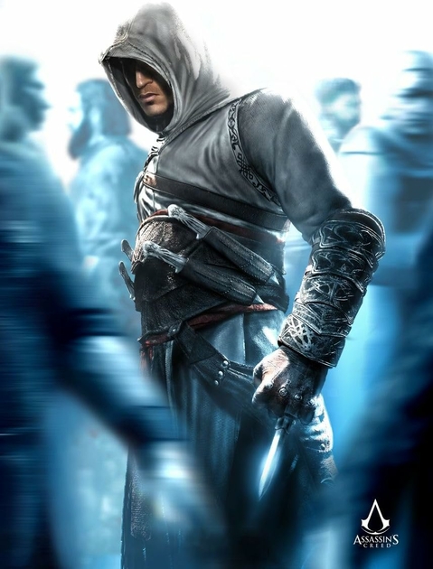 Poster Métal Displate Assassin's Creed Altair In the Crowd Logo