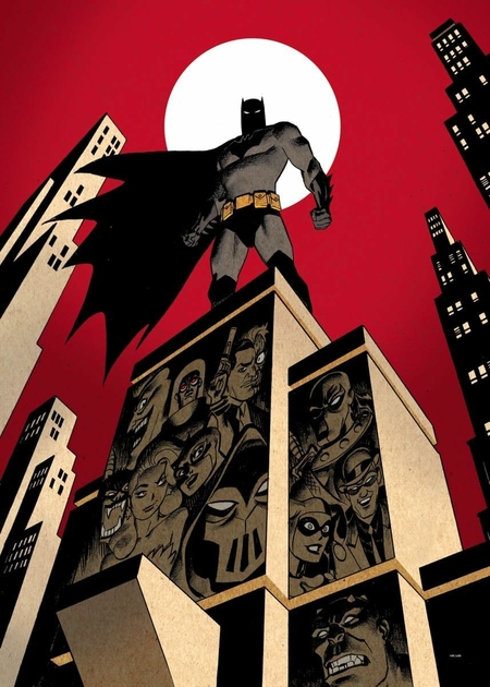 Poster Métal Displate DC Comics Iconic Art BATMAN by Dave Johnson