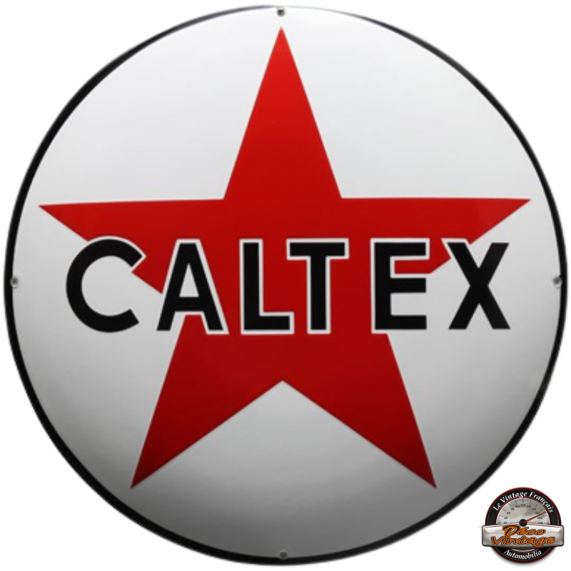 Plaque Caltex émaillée - Objets émaillés/Plaques émaillées - decovintage