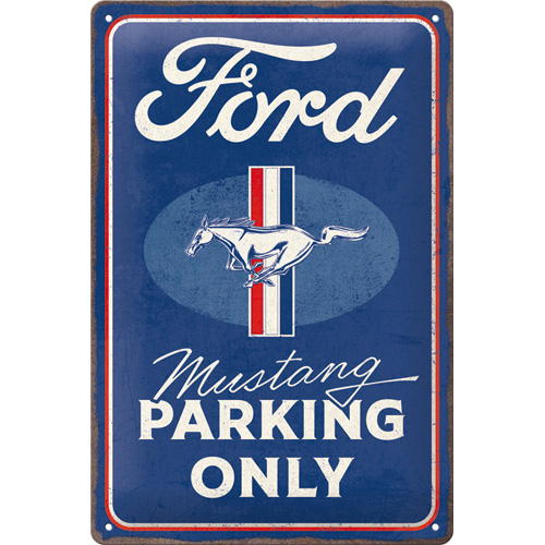 Plaque Ford Mustang parking only - Déco murale/Plaques 20x30 cm ...